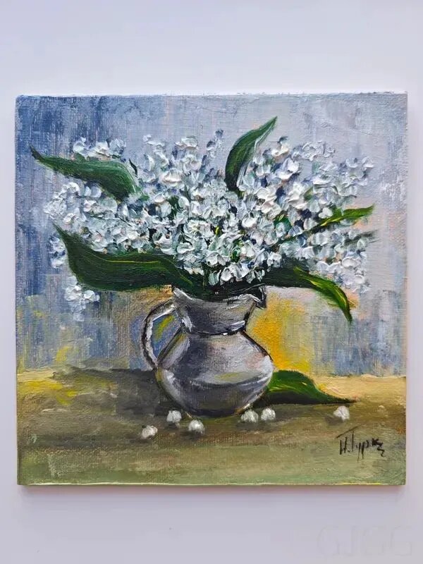 Картина на холсте "Хочется весны" 15x15 см