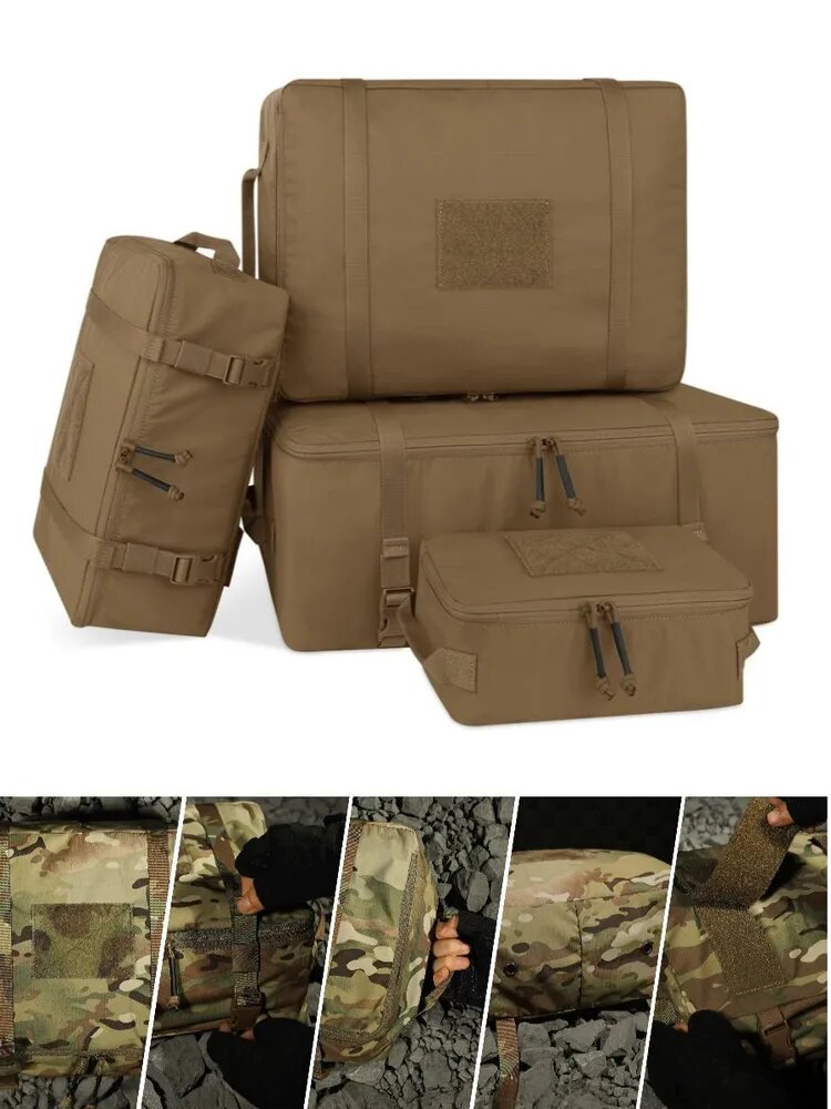 Krydex Gear Сумка тактическая, для ручной клади, из нейлона, коричневая