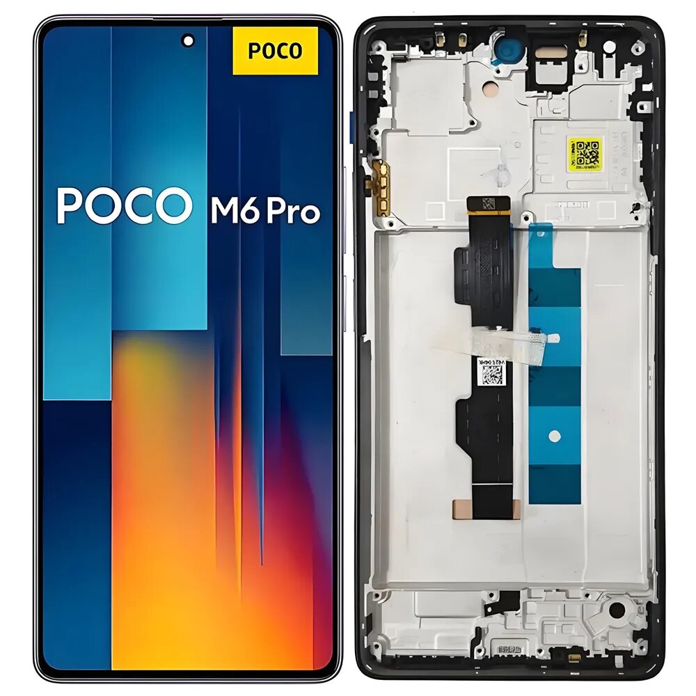 (AMOLED) Дисплей(экран) для Poco M6 Pro 4G (Поко М6 Про) в сборе с тачскрином рамкой (Оригинал), 2312FPCA6G
