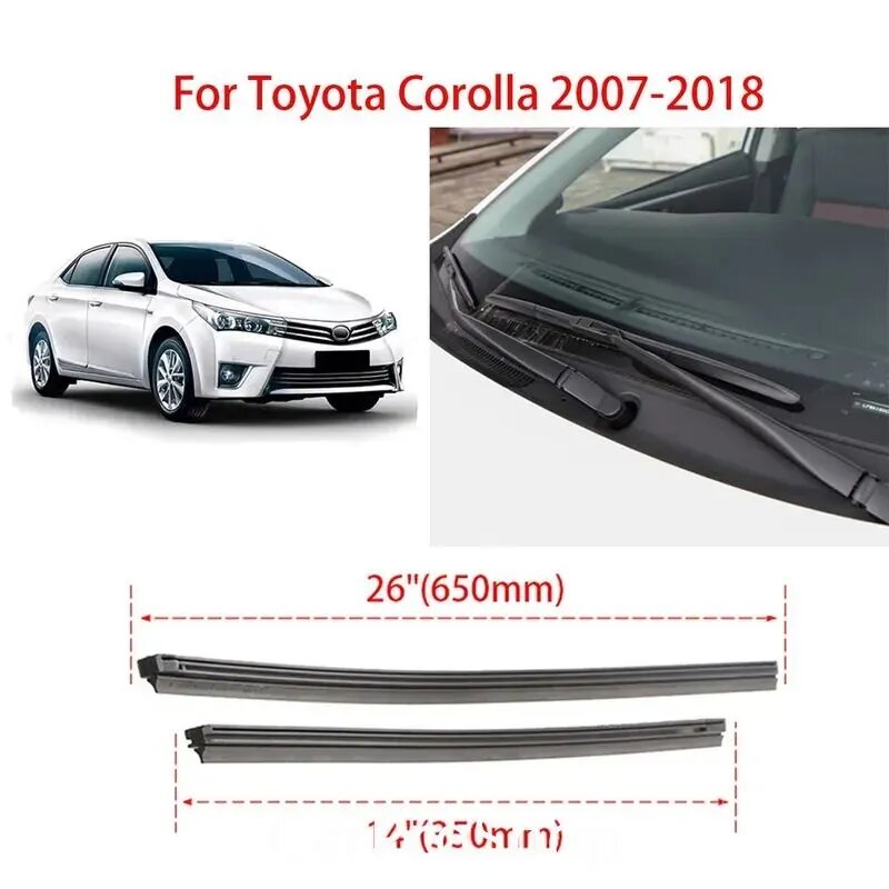 1 комплект резинок стеклоочистителя Toyota Corolla 2007-2018 гг.