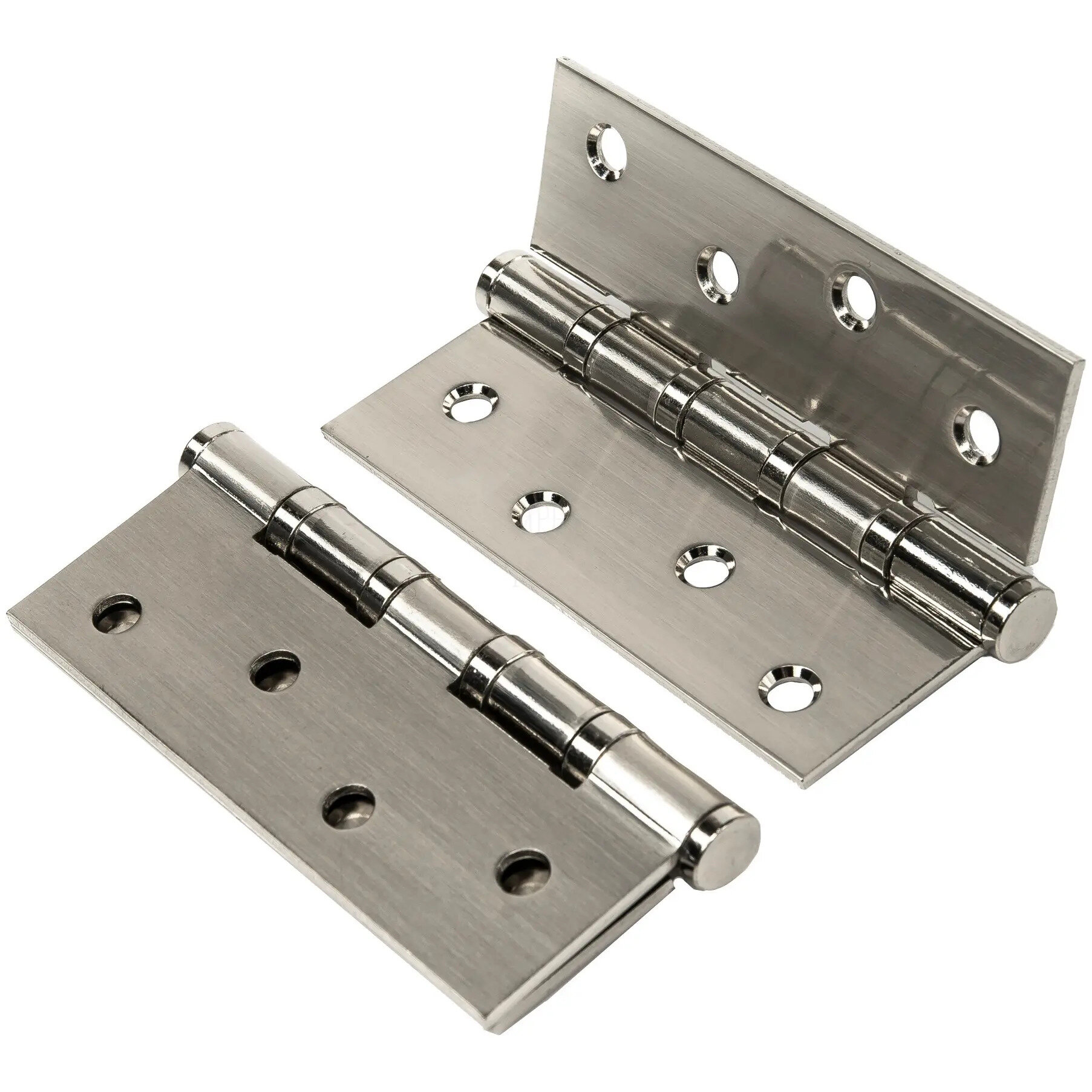 Петля стальная 100x75x25 4 кольца плоский колпачок B2B 100-4S FH никель матовый
