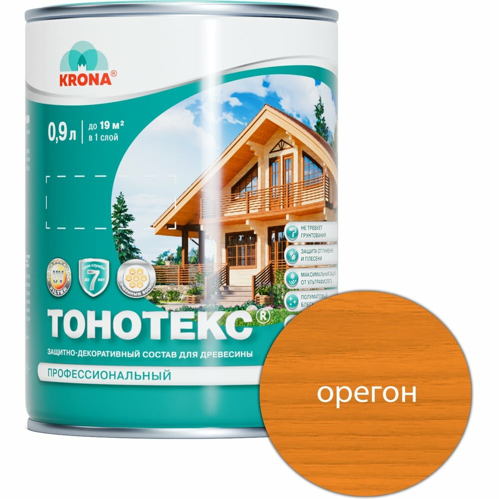 Защитно-декоративный состав для дерева KRONA Тонотекс