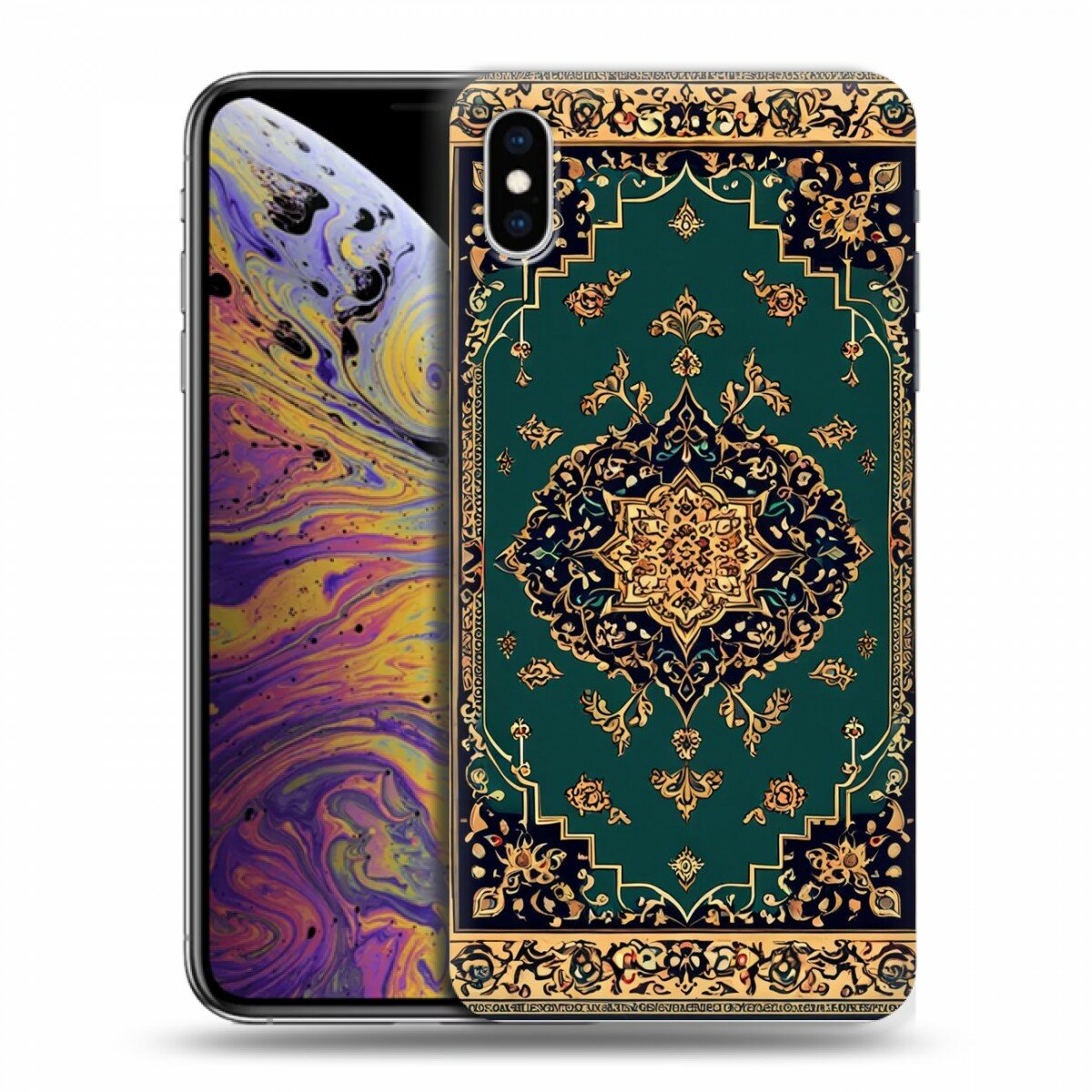 Чехол для Iphone Xs Max с принтом Ковер зеленый (Айфон Хс Мах)