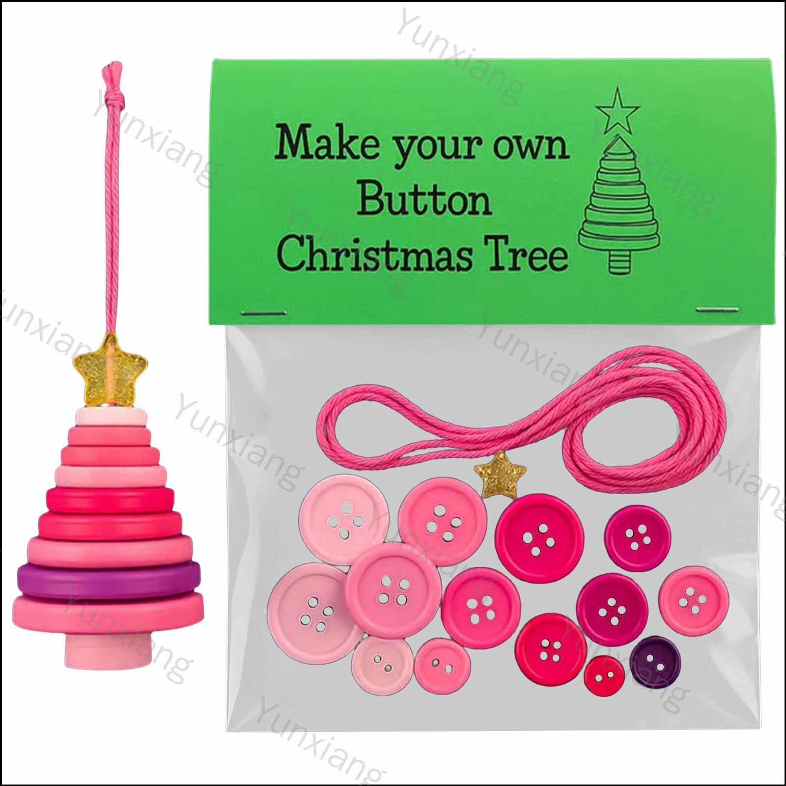 Елочная игрушка 12 см Pink Christmas Tree 1 шт.