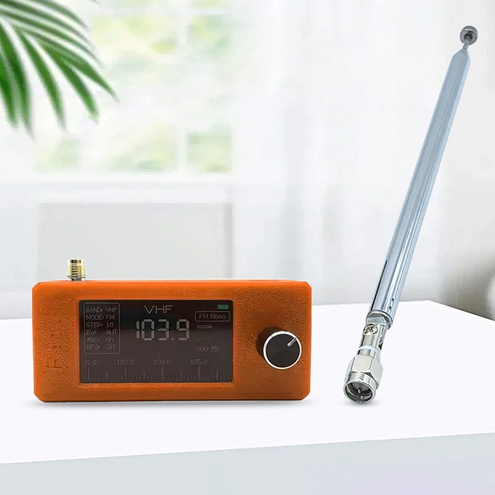 Магнитола SI4732 0,5-108 МГц арманный мини-радио HF SW MW VHF Радиоприемник LSB USB AM FM, черный, оранжевый