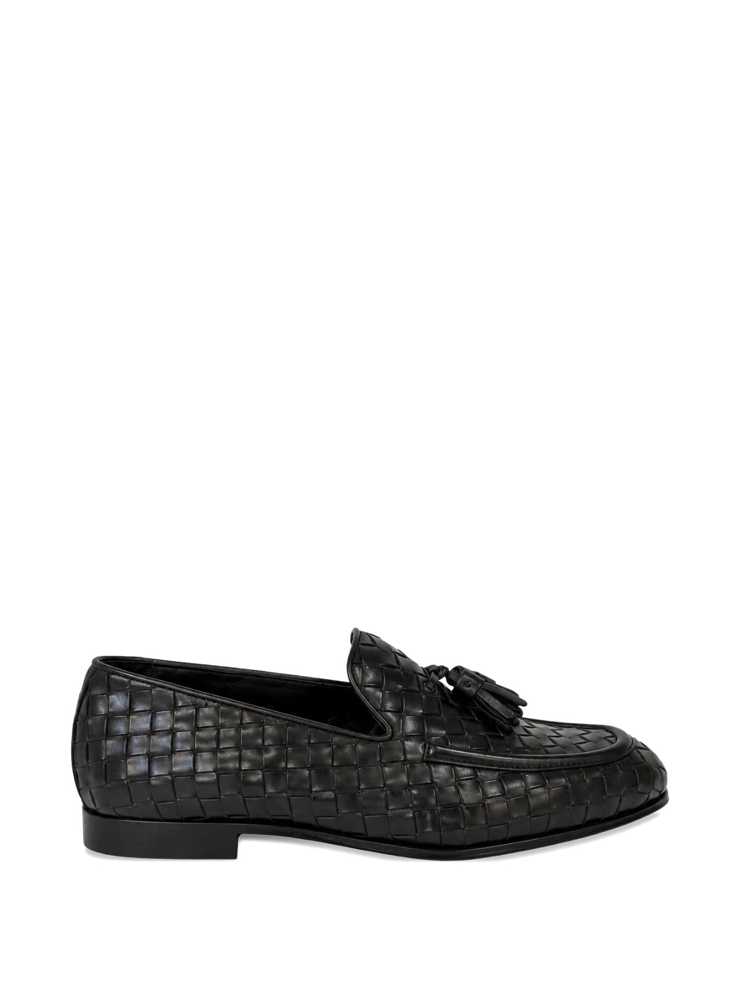 Лоферы Woven-leather tassel loafers