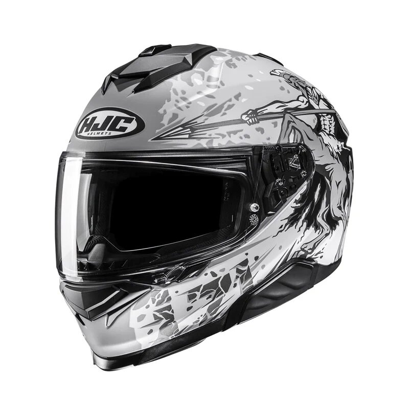 Мотошлем HJC I-71 TAURUS MC10SF. XL. Черный-серый