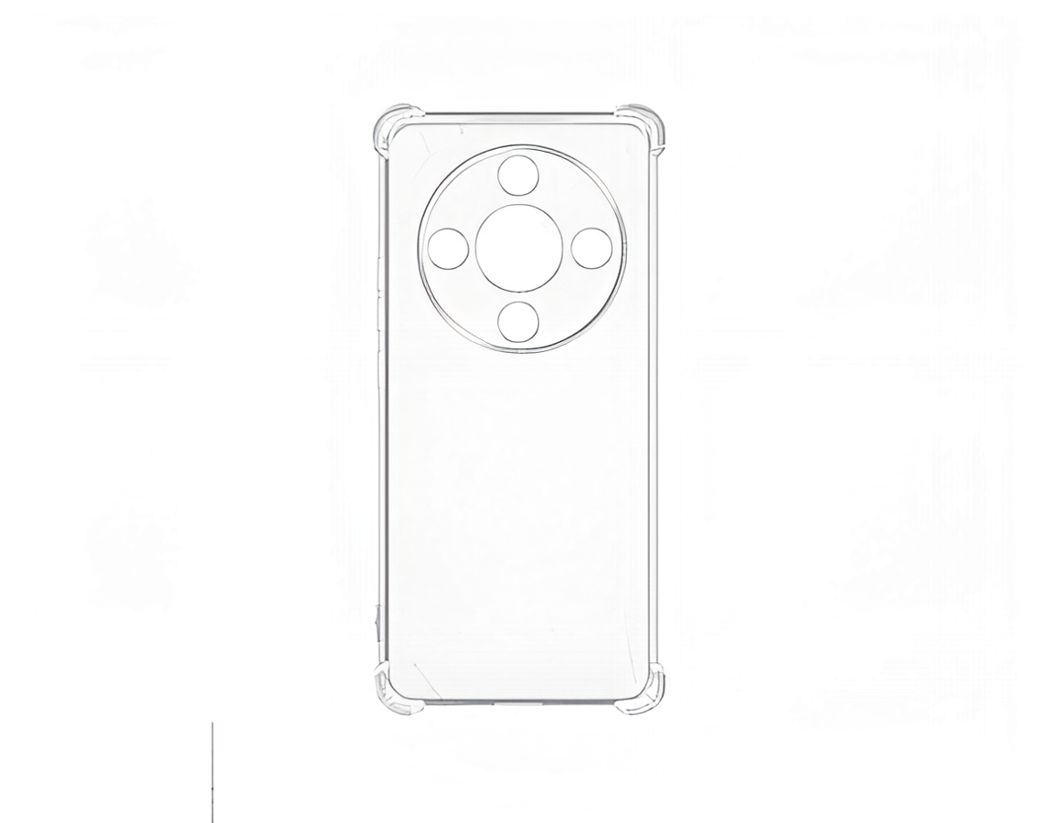 Защитный чехол на Honor X9B с защитой камеры и карманом для карт (кардхолдер), силиконовый, прозрачный