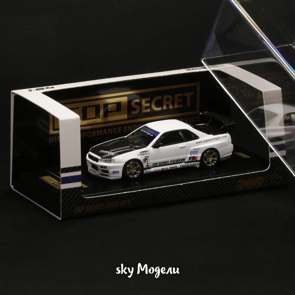 Машинка INNO 1:64 Nissan SKYLINE GT-R R34 (BNR34) TOP SECRET