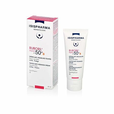 Isispharma Ruboril Expert SPF50+ дневной тональный крем от покраснений 40 миллилитров для лица, шеи, декольте и тела