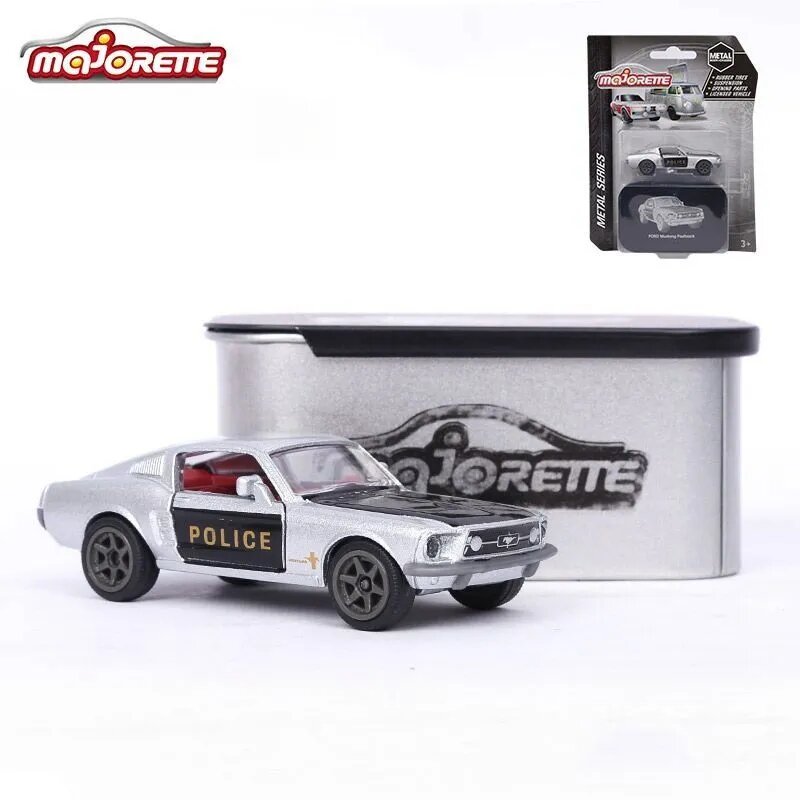 Машинка Majorette FORD Mustang Fastback 1/64, металлический сплав, 7.7 см
