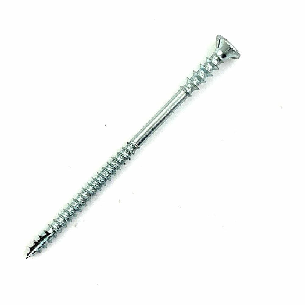 Шуруп дистанционный юстировочный 6x80 мм потайная головка TORX белый цинк (200 шт.) Rusconnect WDS 06080 390608