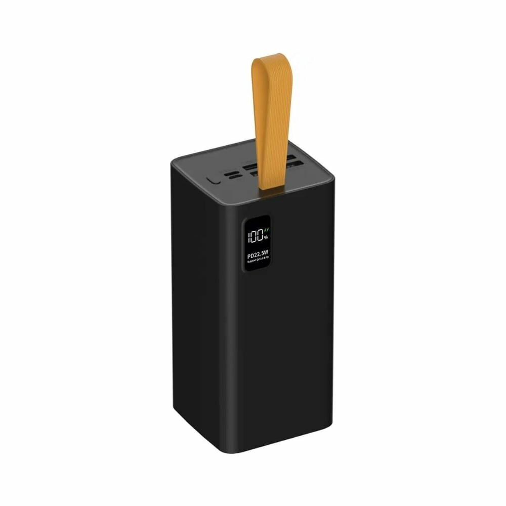 Внешний аккумулятор PERO PB09 50000 mAh, Li-Pol, output USB-C + 4 USB-A, черный PB09BL — фото 1