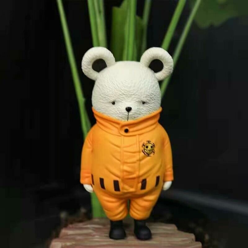 Фигурка One Piece Beibo Bear, коллекционная модель, стоячая поза, яркий оранжевый цвет, 10 см