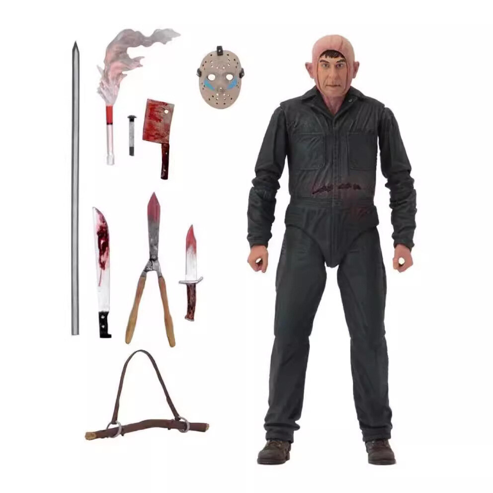 Коллекционная модель Friday the 13th Roy Burns, шарнирная фигурка ПВХ с кровавыми аксессуарами, 7 дюймов, в оригинальной коробке