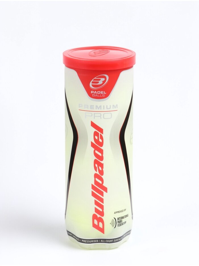 Bullpadel Мячи для падела тенниса BULLPADEL Premium PRO, FIP Approved, набор 3 шт.
