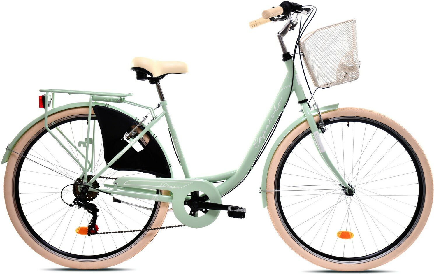 Велосипед Capriolo City Diana Alu (1x6) (2026), рама 18" (165-175 см), фисташковый-белый