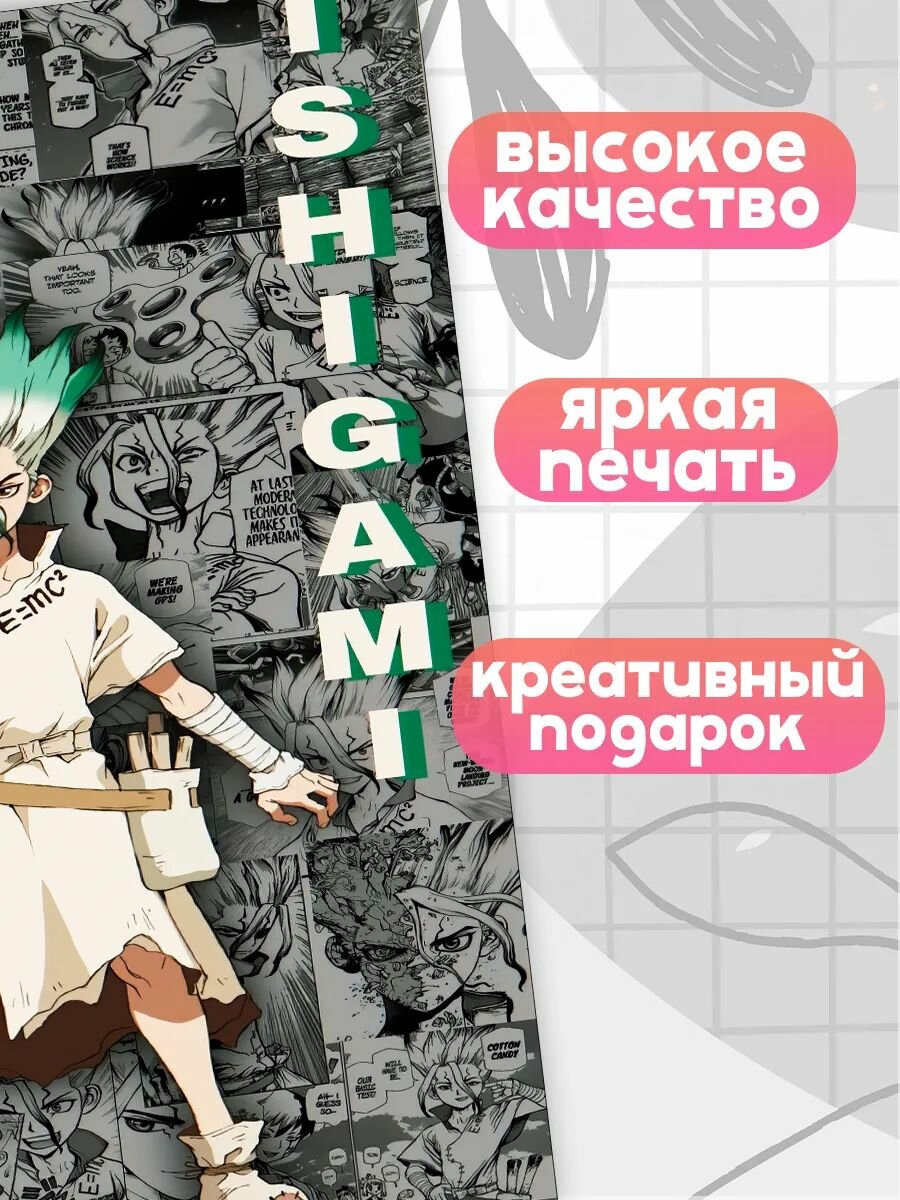 Постеры на стену Доктор Стоун, плакат 1шт, А4 размер. — фото 1