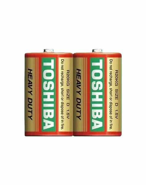 Батарейка TOSHIBA R20KGSLBSP2TC R20 солевая Zinc Heavy Duty D 1.5v, спайка 2 шт
