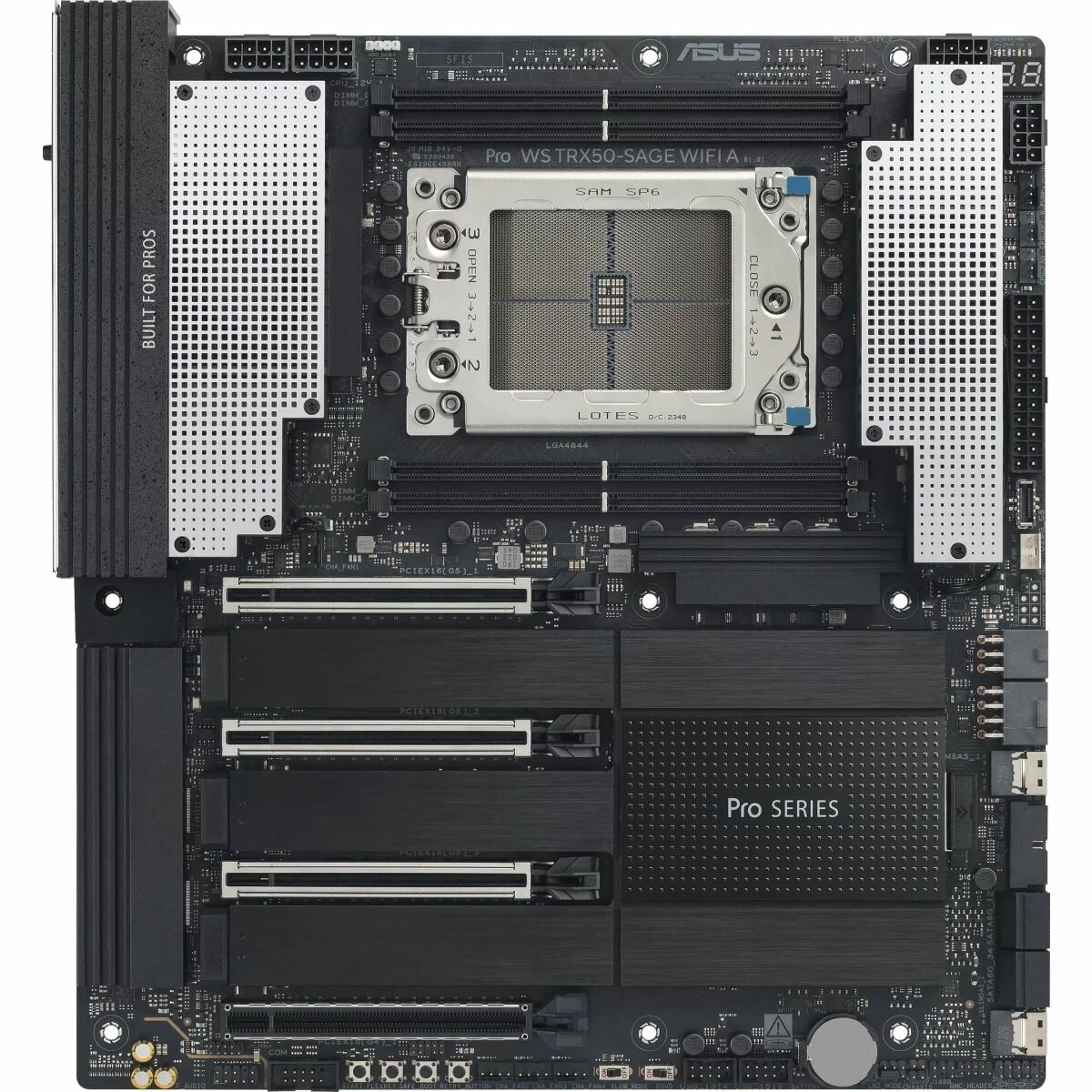Материнская плата Серверная материнская плата ASUS PRO WS TRX50-SAGE WIFI A, sTR5, AMD TRX50, 4xDDR5, 4xSATA, 4xM.2, 2xSlimSAS, 3xPCIe 5.0 x16