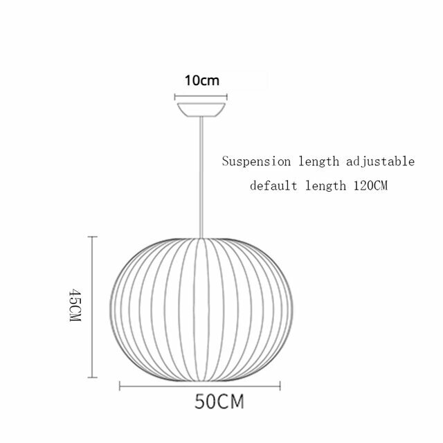 Датский дизайнерский шелковый подвесной свет для гостиной, отеля, зала, ресторана, домашней отделки, светодиодное освещение, фабричные прямые продажи - С диаметр 50 см