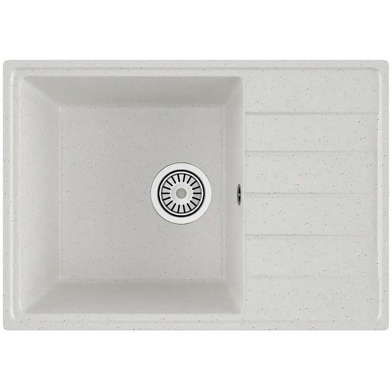 Мойка для кухни Maretti Kitchen 60х42 KT600-WH белая, 1 чаша, искусственный камень