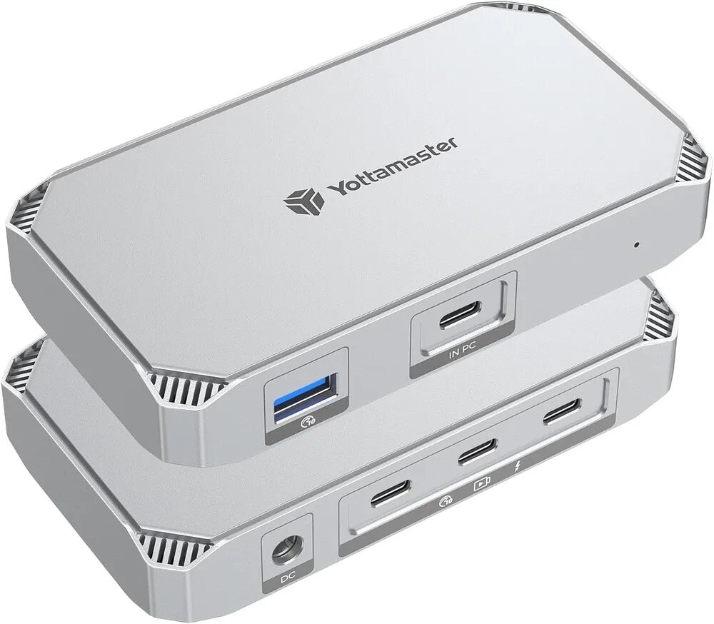 Usb разветвитель Thunderbolt YUB4 10 в 1 USB4 40Gbps док-станция, Поддержка 3 мониторов (2x4K@60 Гц или 1x8K), 85W PD, алюминиевый Совместимость с MacBook, Thunderbolt 4/3/Windows