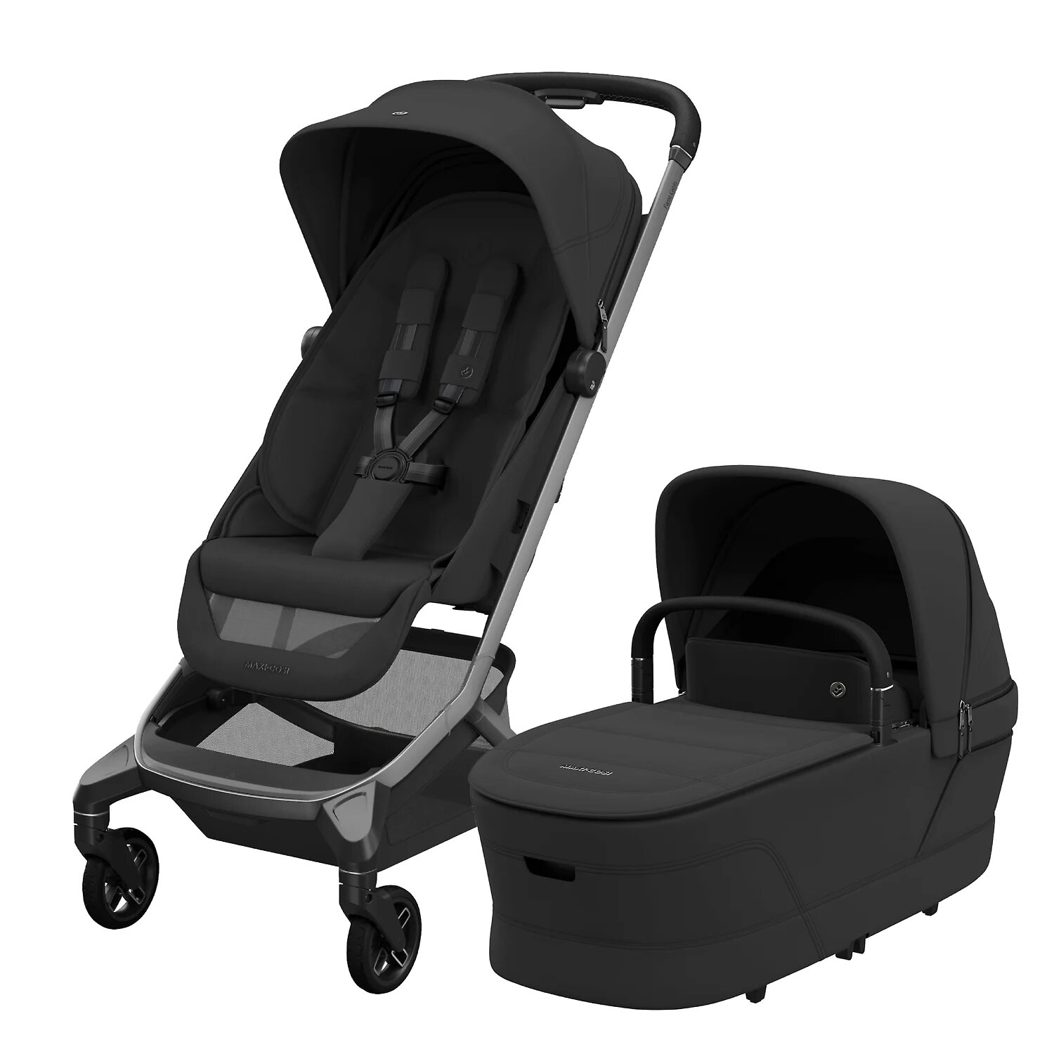 Детская коляска 2в1 Maxi-Cosi Fame Cabin, цвет Onyx Black (Чёрный), артикул производителя 1141508110 / 1517508110