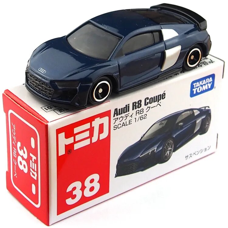 Машинка TAKARA TOMY TOMICA NO.38 Audi R8 Coupe, металл, масштаб 1:62, синий