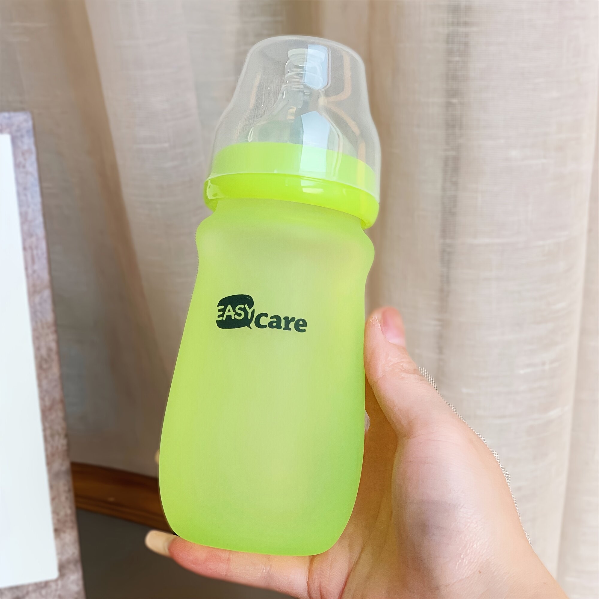 Детские товары EASYCARE Стеклянная бутылочка для кормления с широким горлышком, соска 118-236 дюймов, 240 мл, для подарк