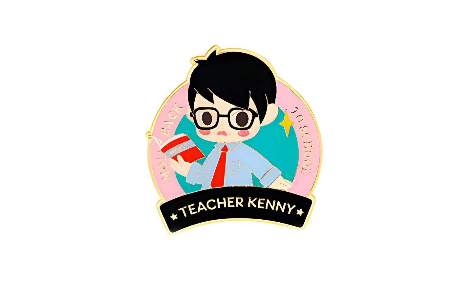 Коллекционные значки унисекс POP MART Molly Campus Badge Collection, Hidden Style-Kenny Teacher (Open)