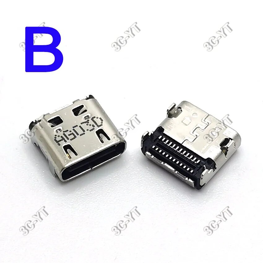 USB Type C разъем питания, 5PCS, Цвет: B