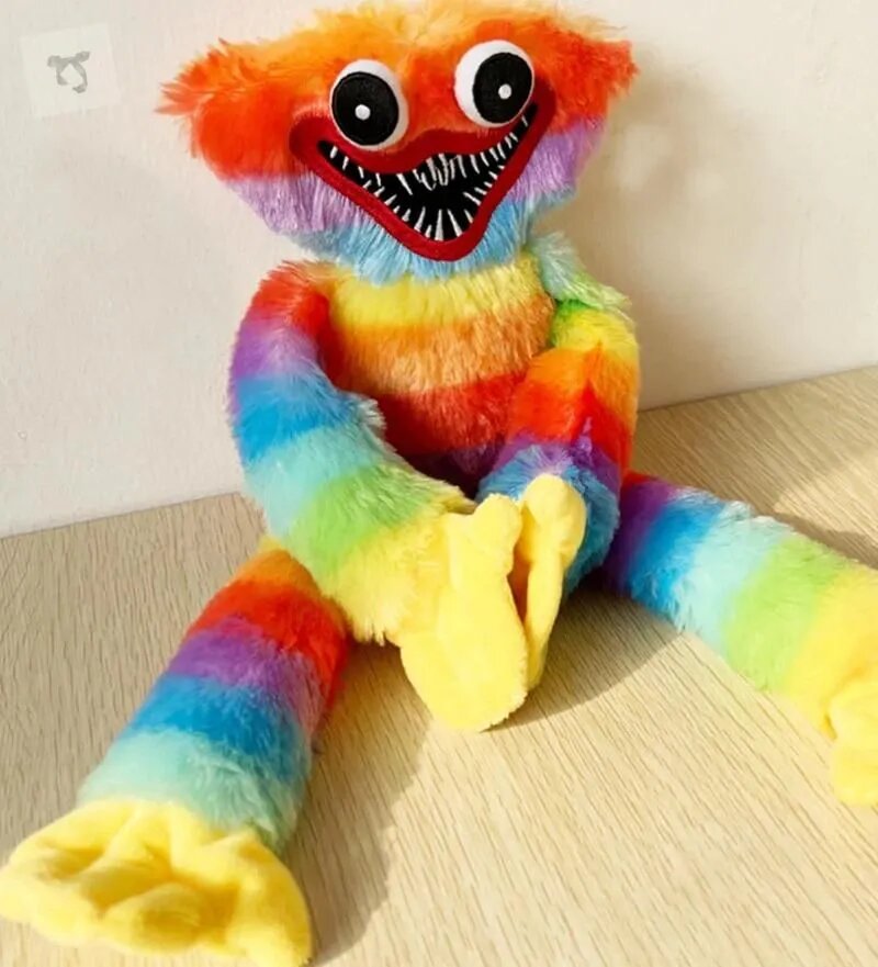 Мягкая игрушка Хагги Вагги Кисси Мисси Huggy Wuggy, 45 см, плюш, синтепон, радужная