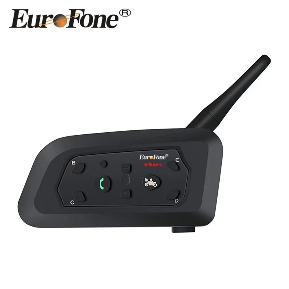 Футбольный судейский шлем с Bluetooth-гарнитурой и интеркомом для мотоциклов - 6 пользователей, дальность 1200 м, водонепрони.