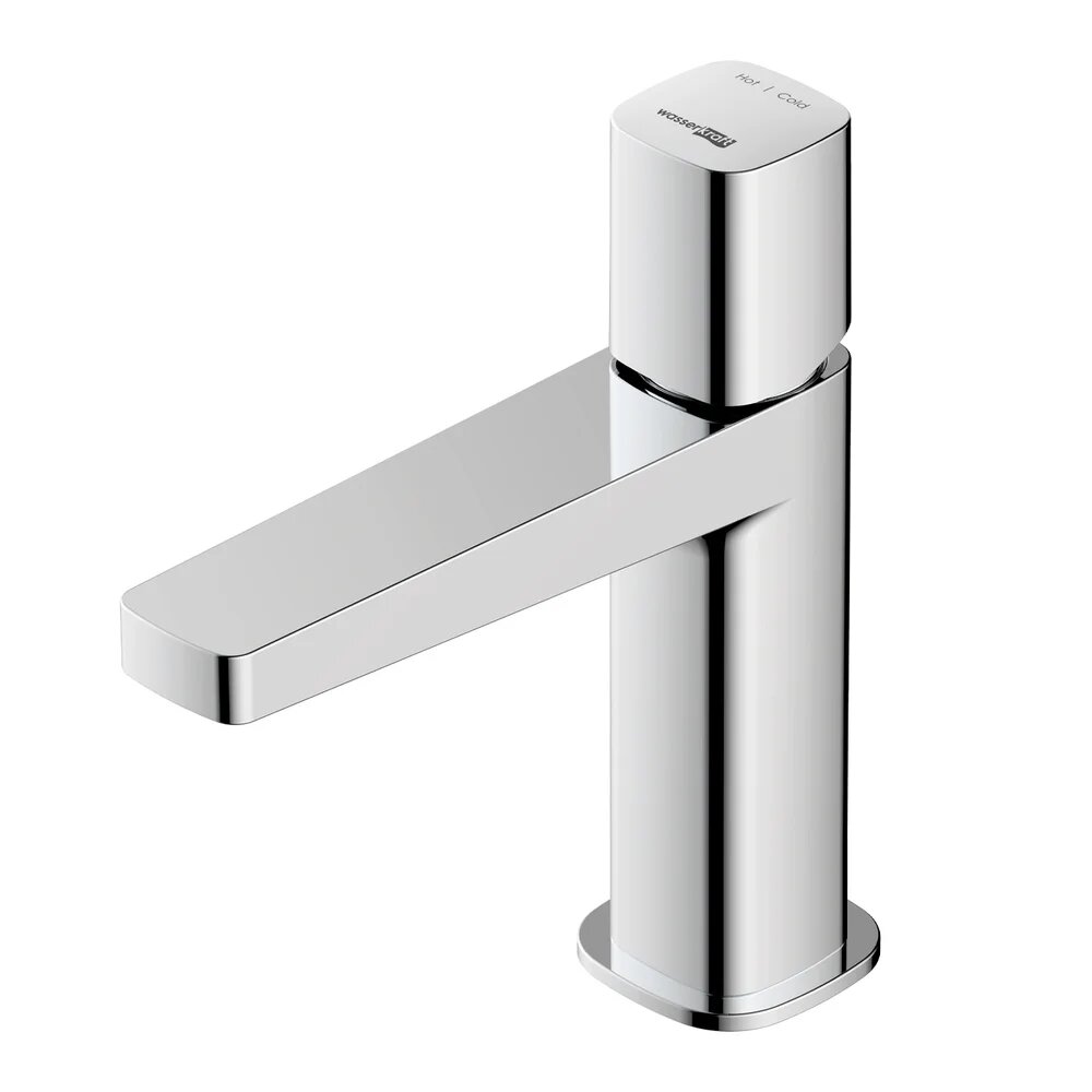 Смеситель для раковины Wasserkraft Naab 8603 хром, глянцевый, кран для ванной в раковину, из латуни, рычажный, с керамическим картриджем, с функцией экономии расхода