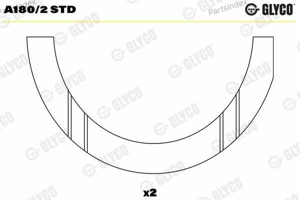 Полукольца FRD ESCORT/FIESTA/FOCUS/MONDEO/ORION/SI, GLYCO A1802STD