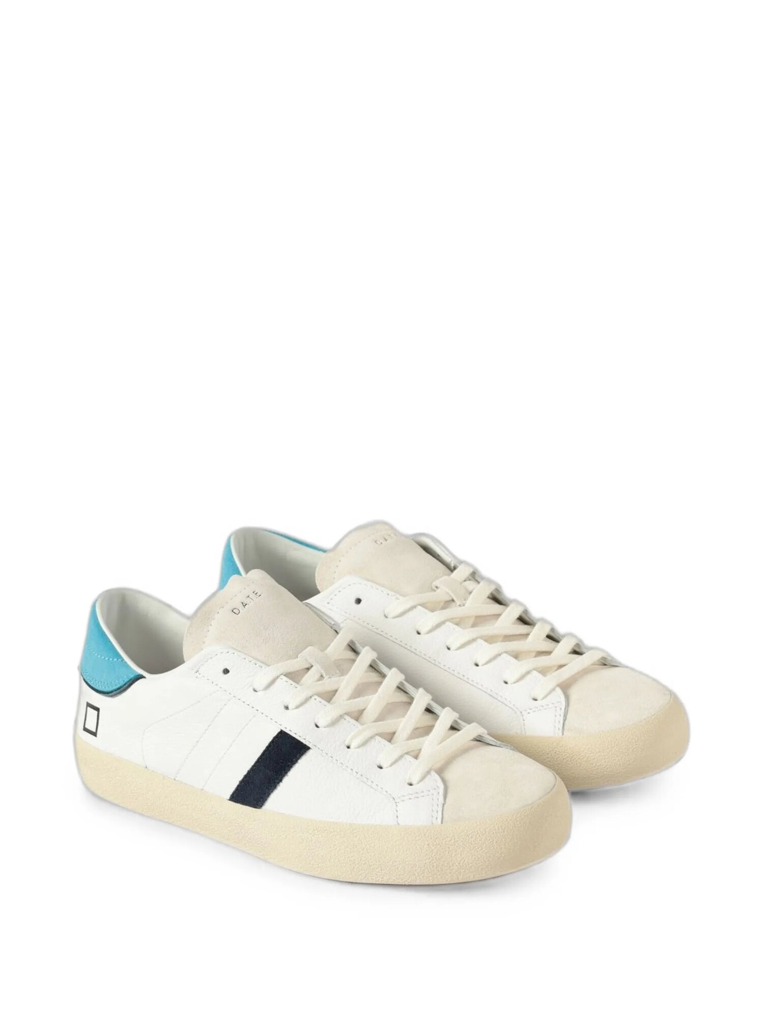 Кроссовки D.A.T.E. Hill logo-patch panelled sneakers, размер 41, бежевый/белый — фото 1