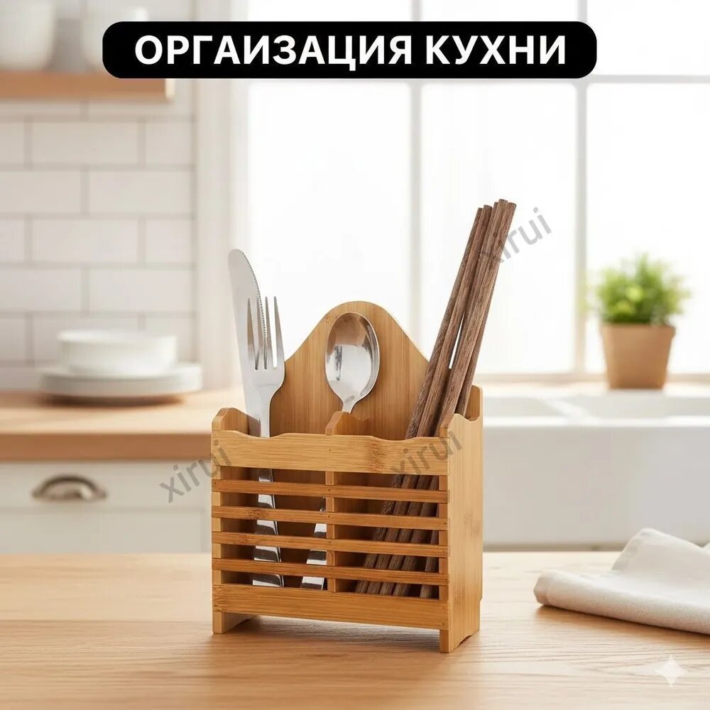 Органайзер для столовых приборов, 14.5 см х 6.5 см х 18 см, 1 шт