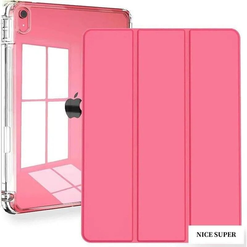 Чехолдля планшета iPad 11 (А16,2025) iPad 10(10.9 ,2022) C отделением для стилуса из мягкого силикона с усиленными углами и прозрачной крышкой.