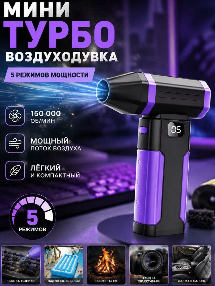 Высокоскоростной вращающийся фен для удаления пыли с турбины насильственного вентилятора X8, портативный вентилятор