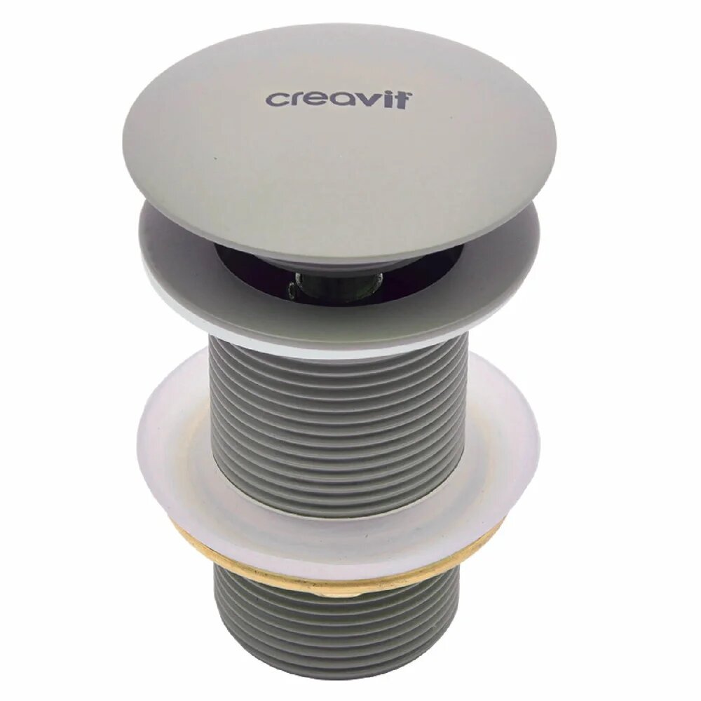 CREAVIT Донный клапан без перелива холодный серый матовый SF030. CGR