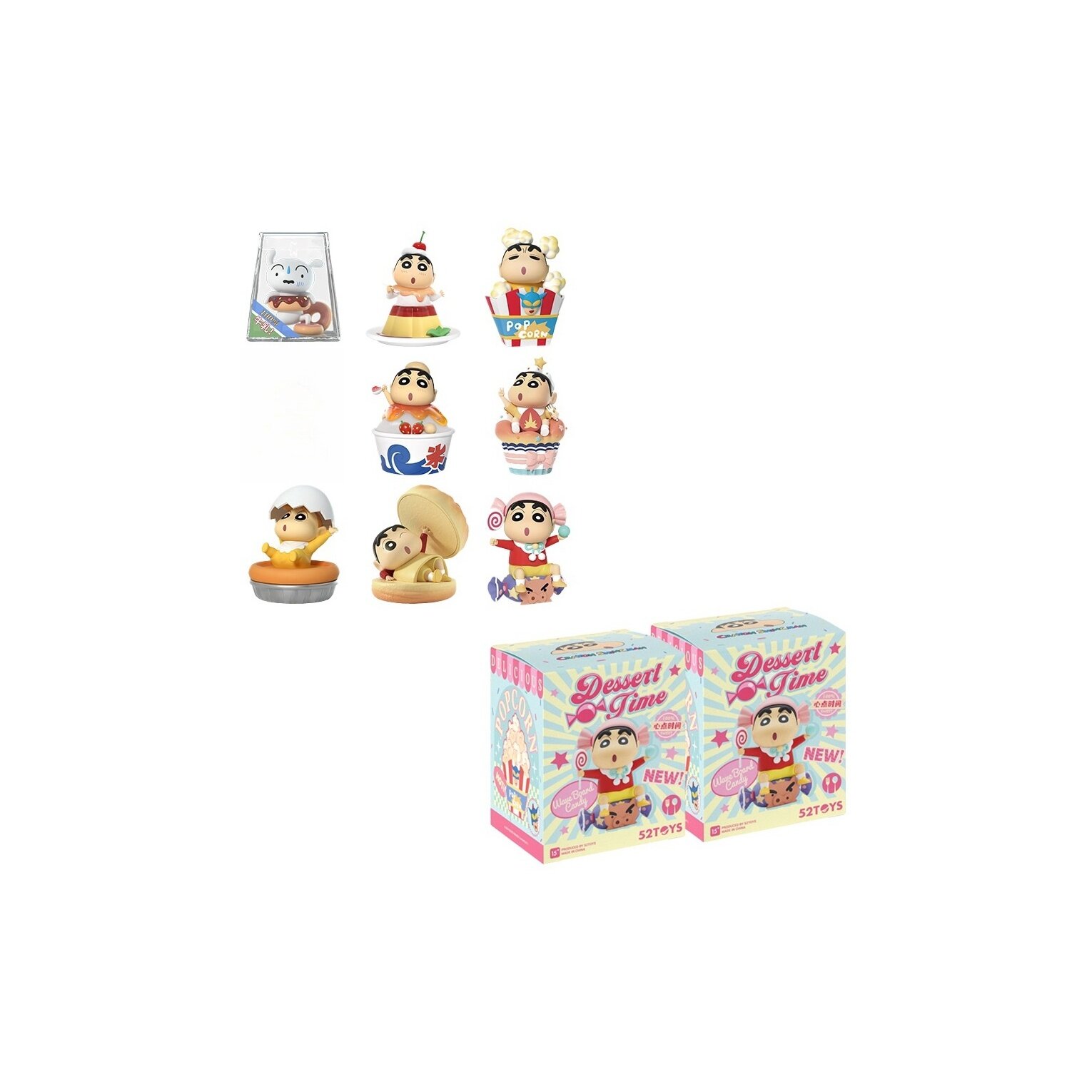 52TOYS Карандаш SHIN Chan Сердцебиение Moments Collection Фигурка Слепые коробки 1 слепой бокс Целая коробка 8 шт