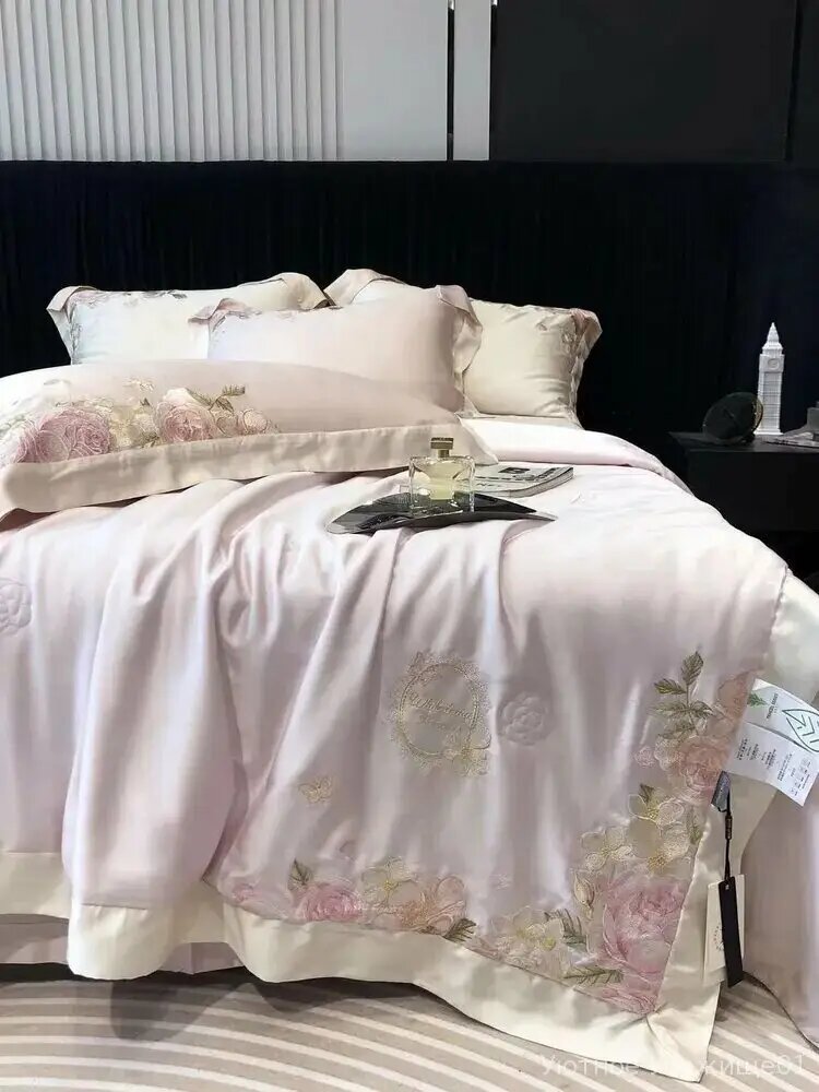 Blumarine Комплект постельного белья, Поплин, Микросатин, Евро, наволочки 50x70