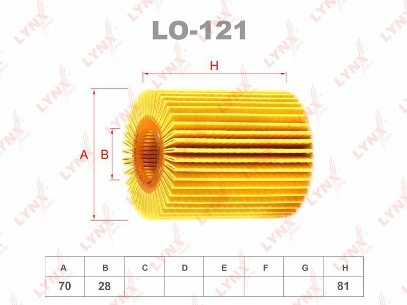 LO-121 Фильтр масляный LEXUS GS/IS 05- 2.5/3.0/4.5