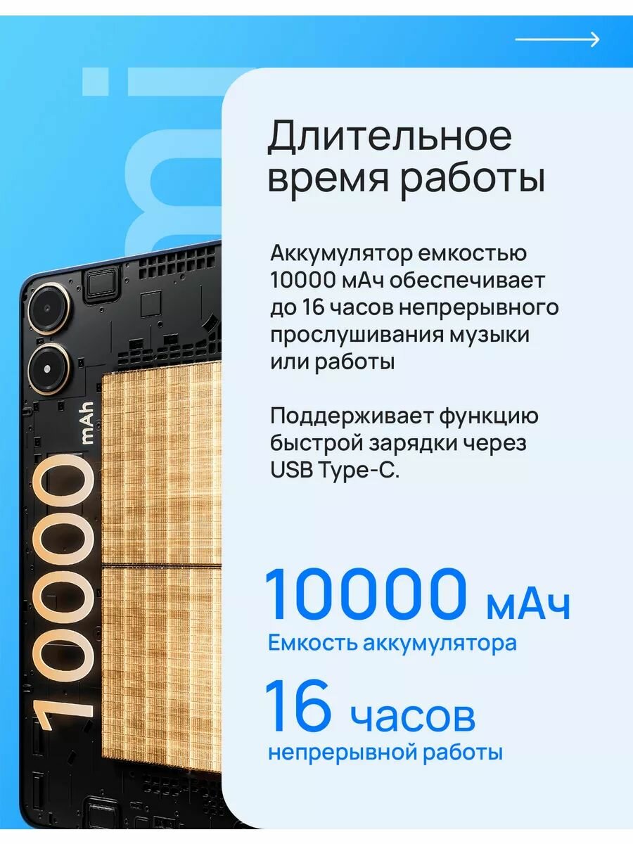 Планшет Xiaomi POCO Pad, 12.1", 120Гц, 256ГБ, Android 14, экран 2.5К, 8ГБ/256ГБ — фото 1