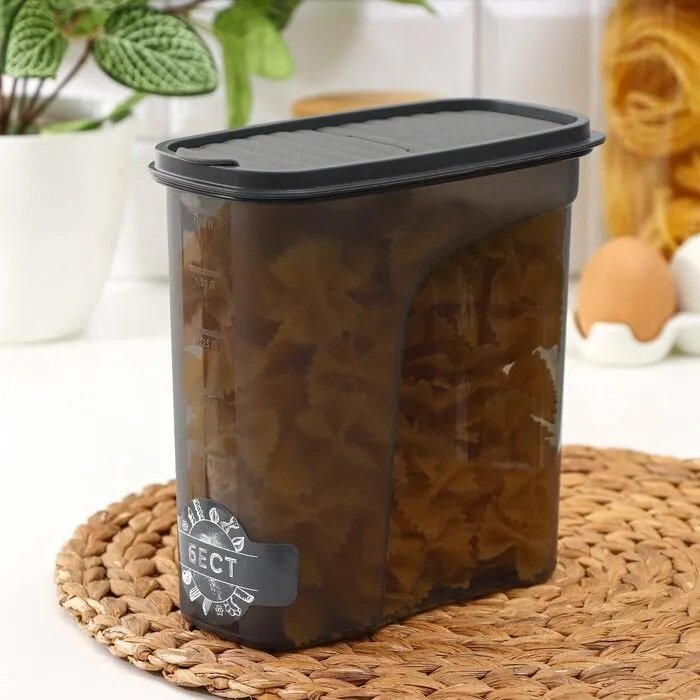 Емкость для хранения сыпучих продуктов, пластиковая, 2 литра