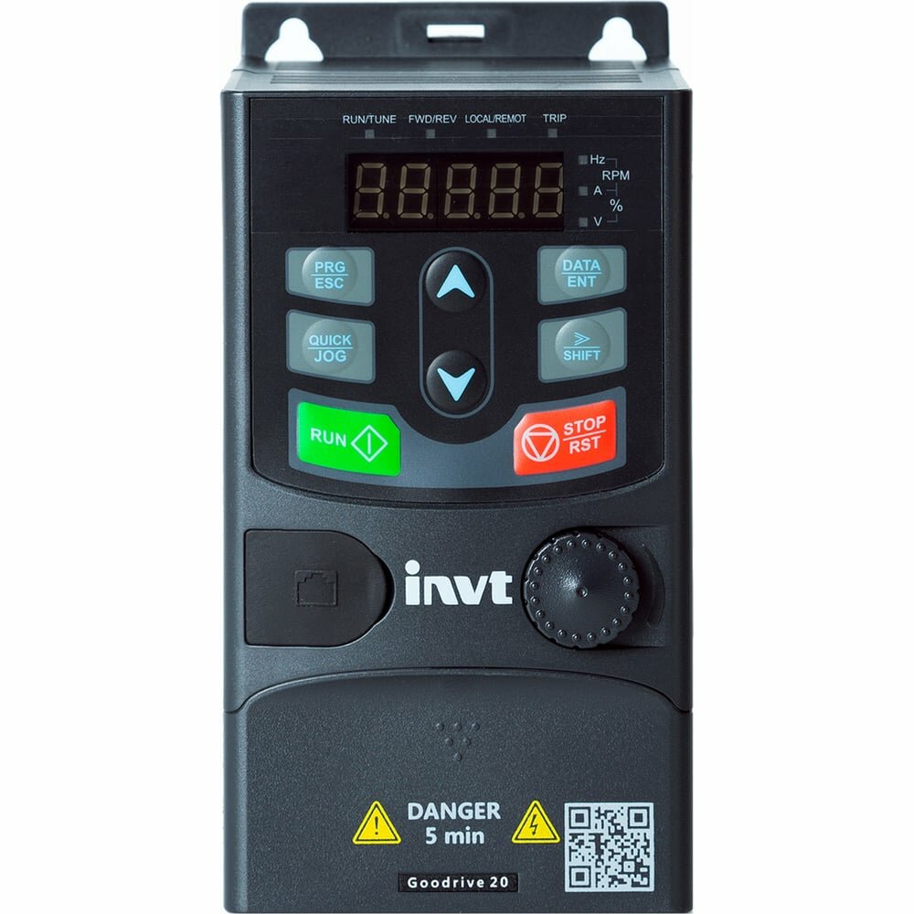 Частотный преобразователь INVT GD20 0,75 кВт 220В IP20 (GD20-0R7G-S2) 90001-01023