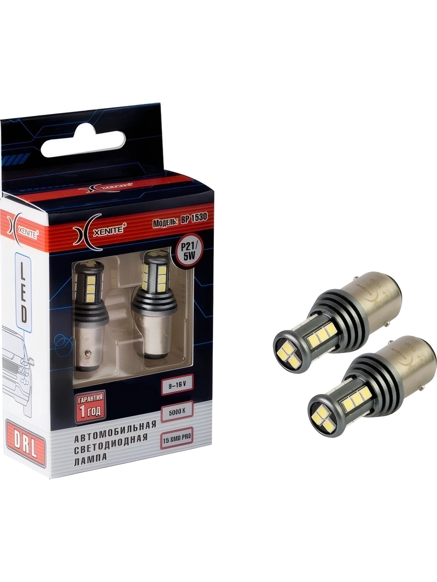 Комплект светодиодов Xenite BP1530 - 3030 smd, мощность 5 Вт, световой поток 750 лм, цветовая температура 5000K, угол свечения 360 градусов