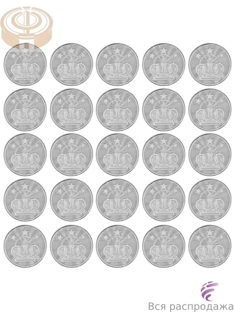 Серебристые игровые жетоны из нержавеющей стали для декора и игровых комнат, набор 50 шт