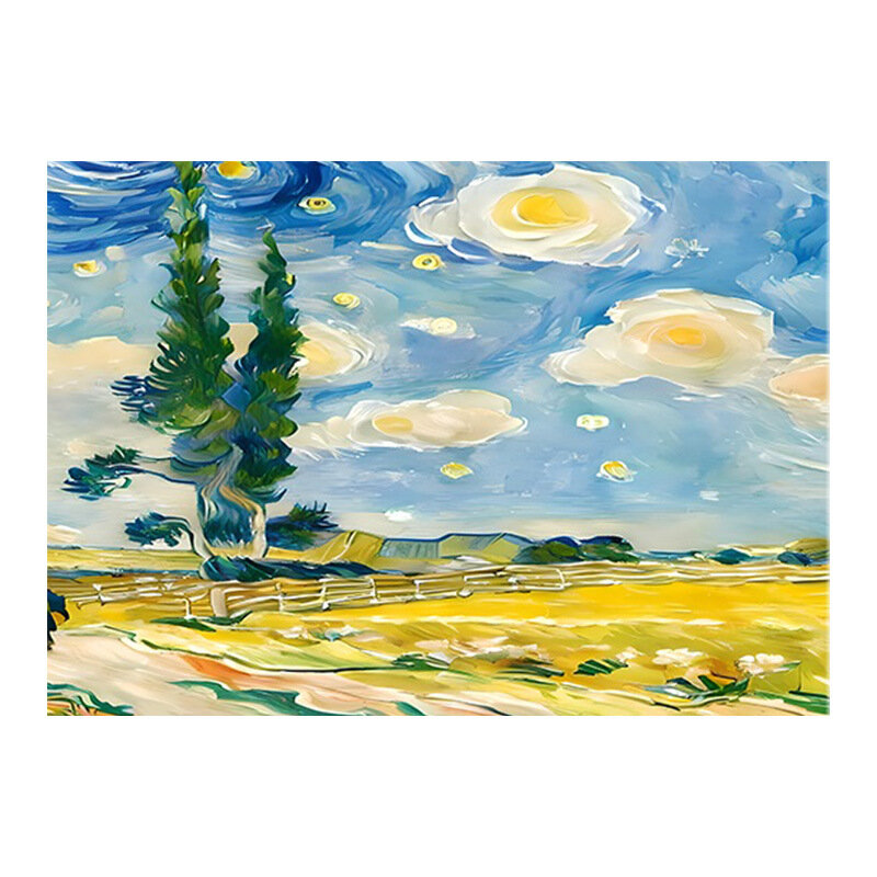 Цифровой художественный набор DIY: Знаменитая картина 04, 60x75 см с деревянной рамкой, декоративная настенная картина